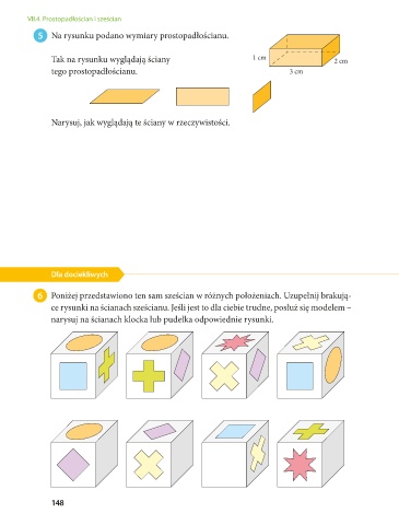 Page 3 - Matematyka z kluczem, klasa 4, semestr 2, Prostopadłościan i ...