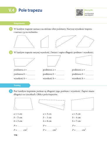 Page 1 - Matematyka z kluczem, klasa 5, semestr 2, Pole trapezu